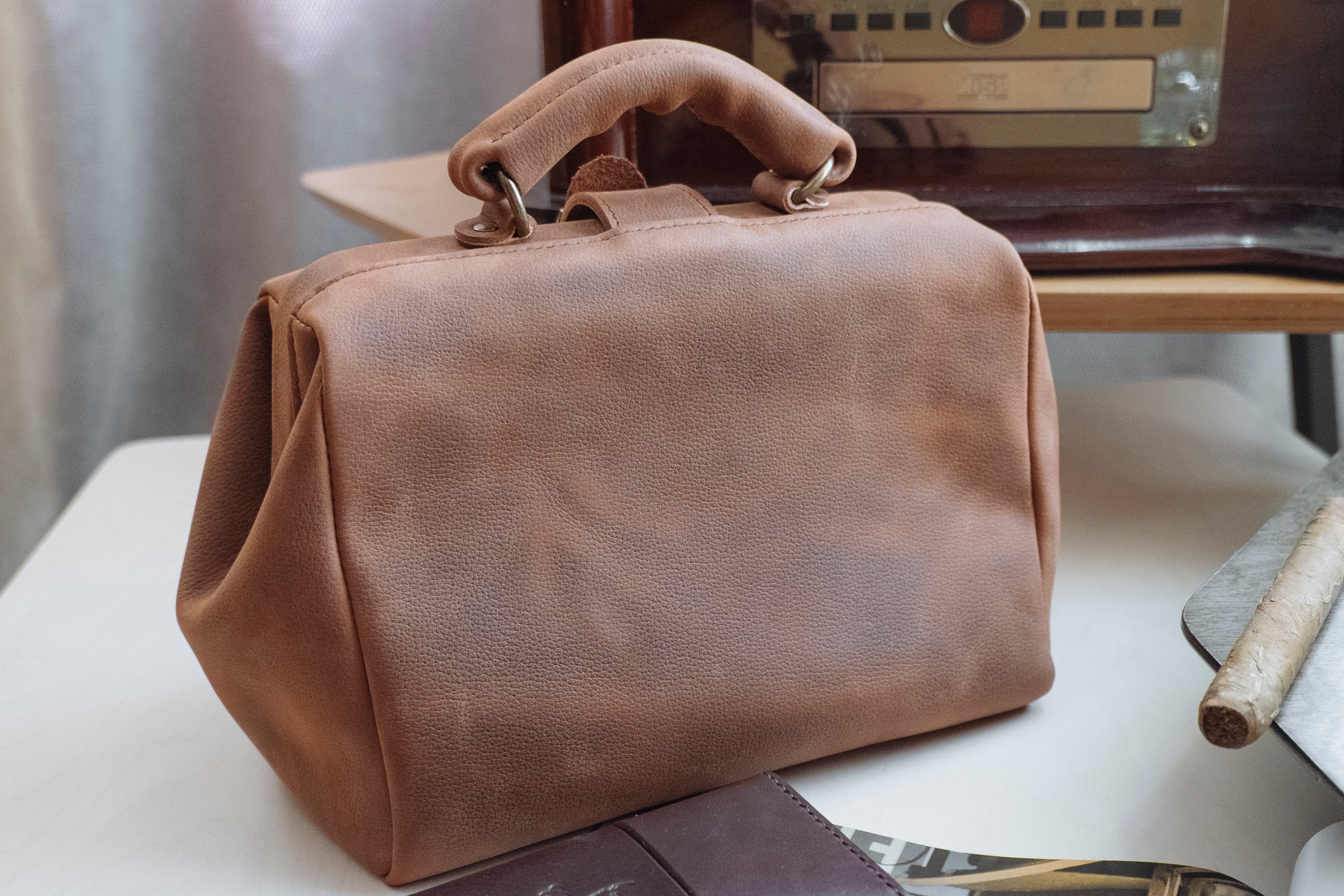 Smal Leather Doctor Bag Doctor Style Bag Leather Satchel | Etsy