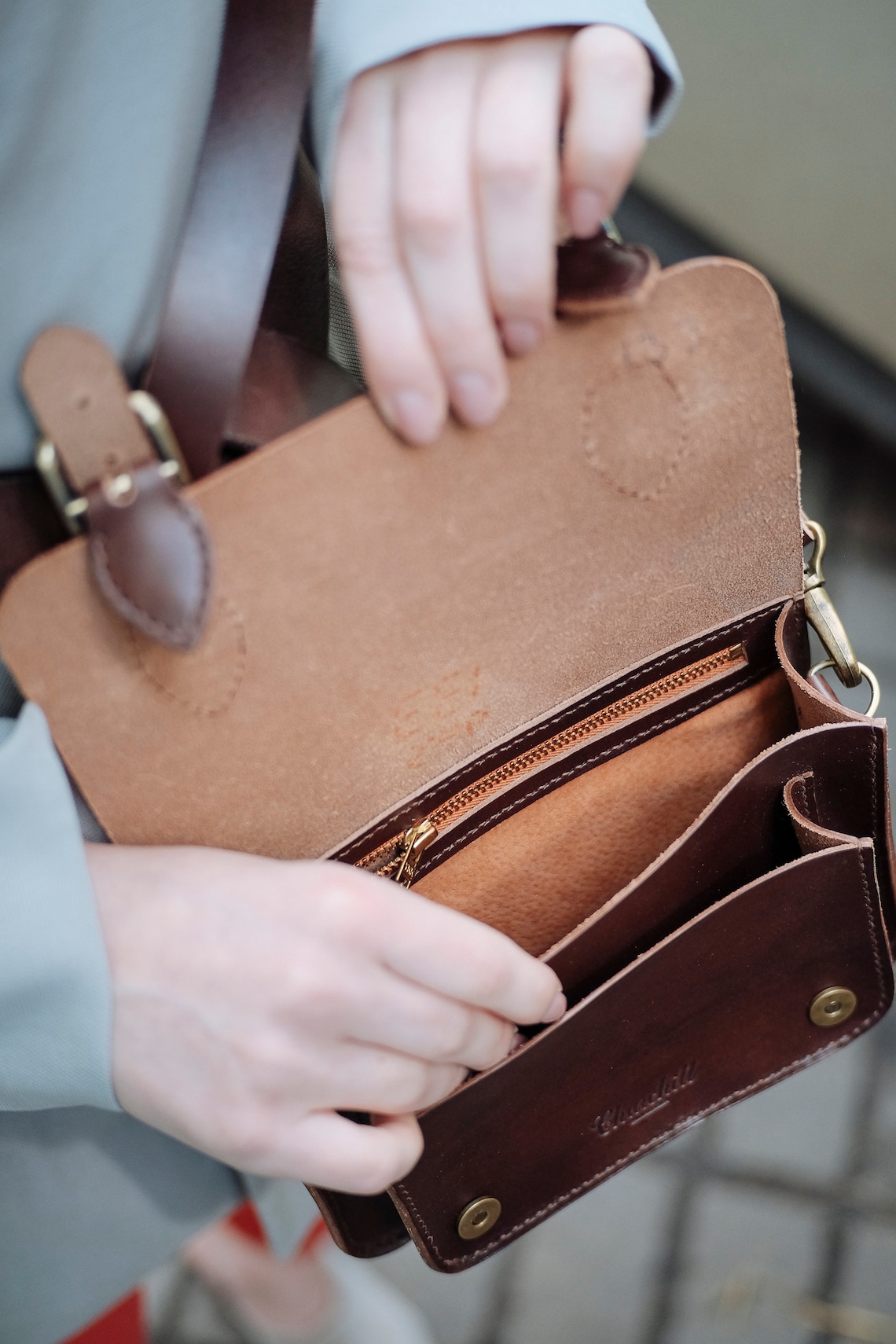 Classic British Satchel Bag Brown Leather Cross Body Bag - Etsy