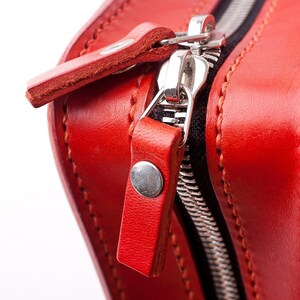 Leather Red Attache Minimal Briefcase Leather Portfolio Bag Folder ...