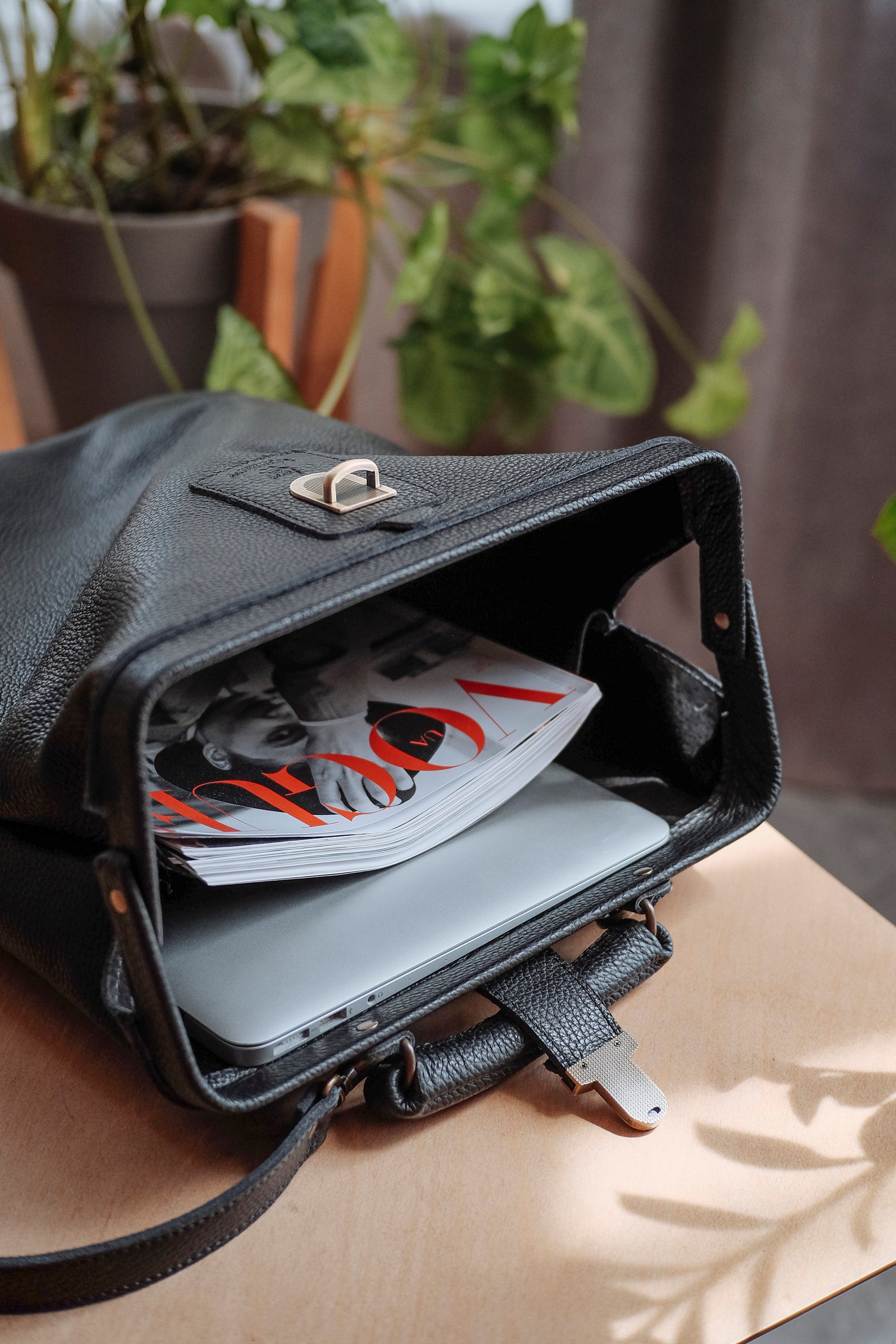 Black Leather Backpack, Handmade Leather Frame Bag, Leather Backpack ...