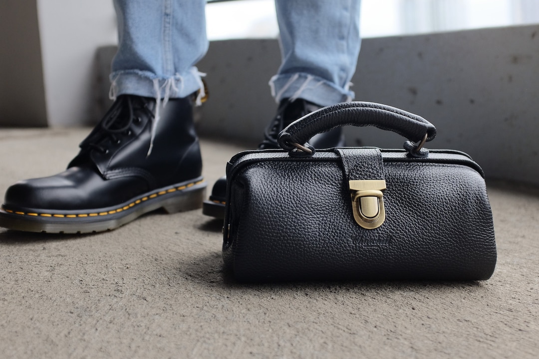 Mini Leather Doctor Bag, Doctor Style Bag, Leather Satchel, Gladstone ...