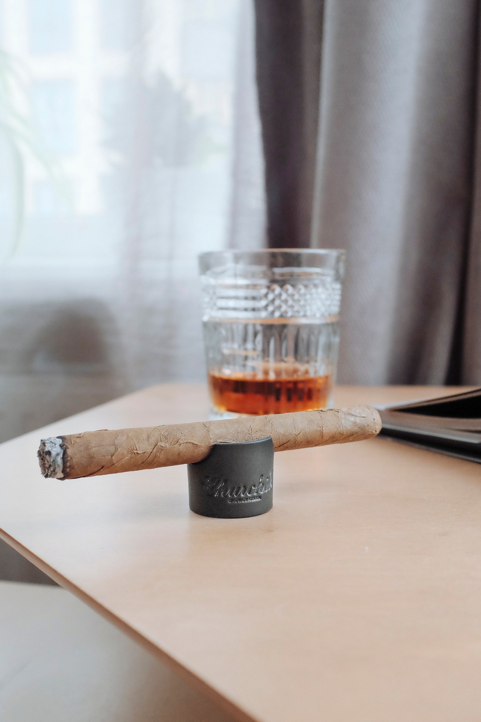 Leather Cigar Rest Leather Cigar Holder Leather Cigar Stand - Etsy