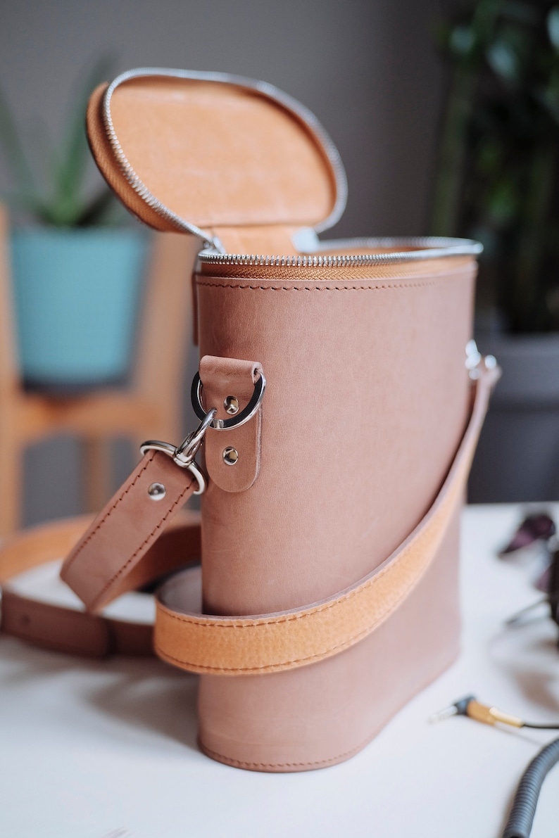Leather Bucket Bag, Barrel Bag, Cylinder Bag, Shoulder Bag, Messenger ...