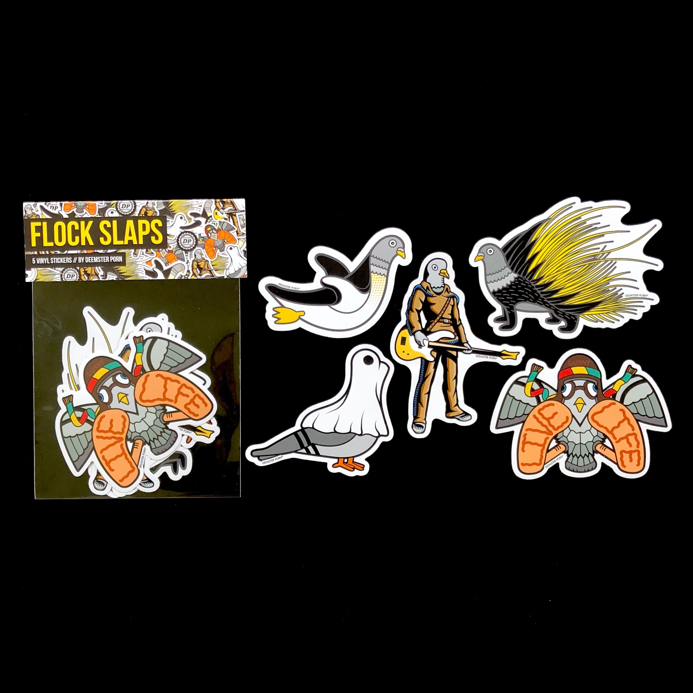 Flock Slaps: 5 Vinyl Stickers