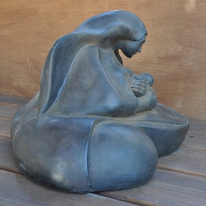 Mother and Child Figurative Resin Sculpture, Lactation Art, Motherhood ...