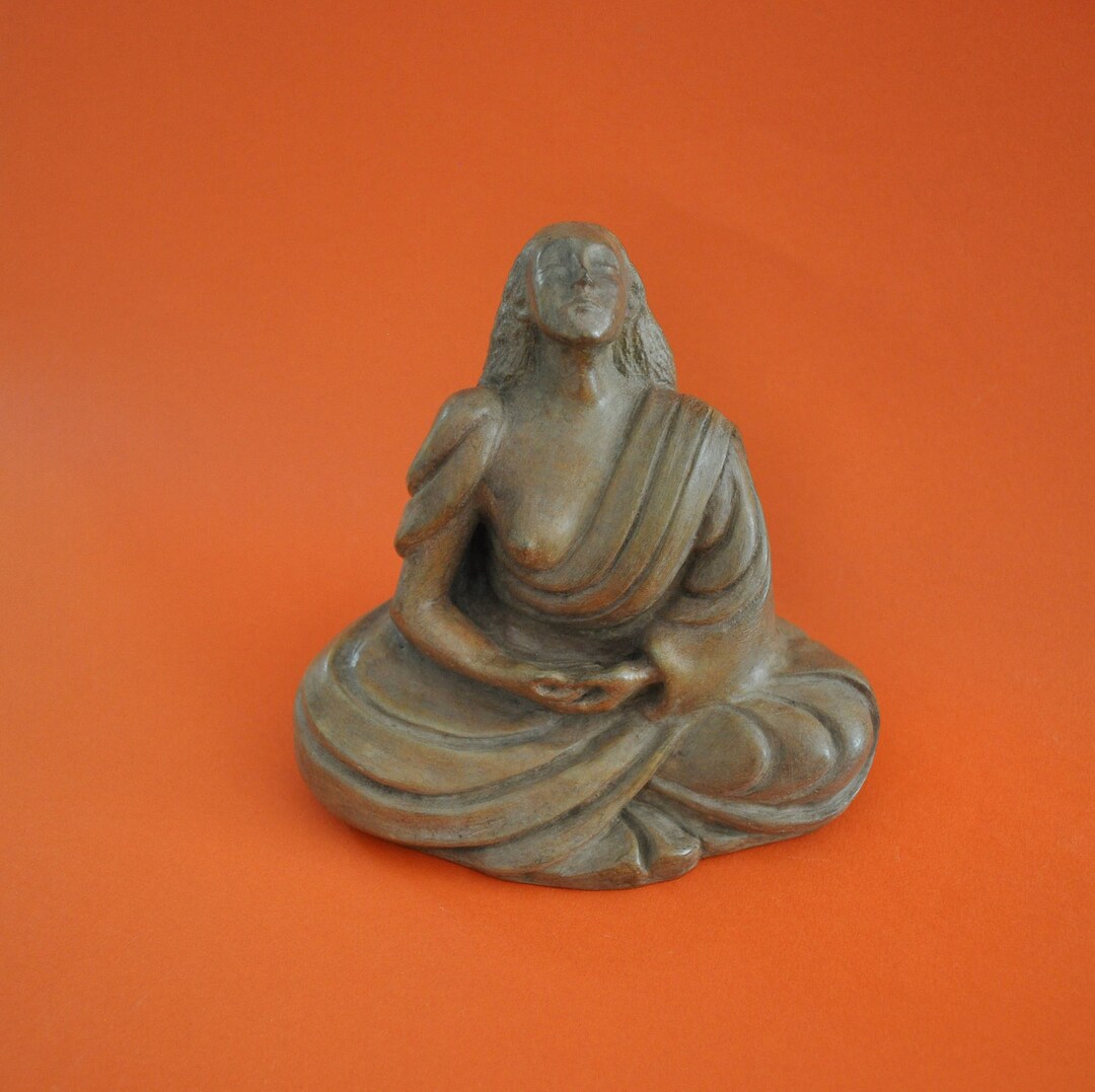 Western Buddha Bronze Sculpture | Goddess Statue, Goddess, Woman Buddha ...