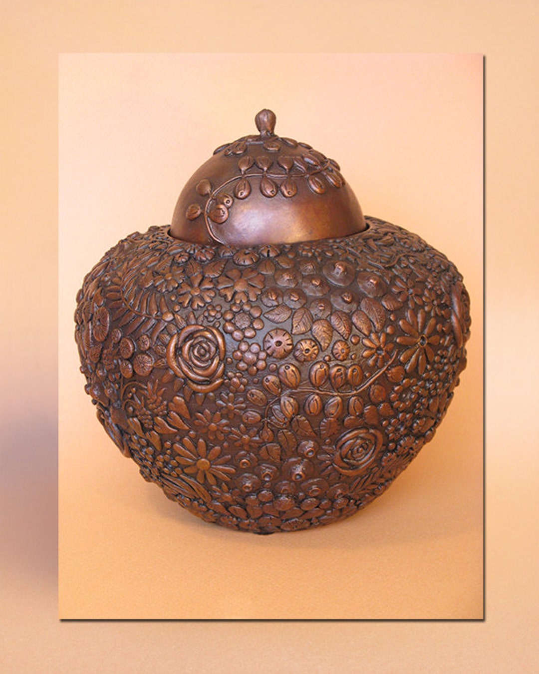 Bronze Burial Urn Medium Size, Bronze Cremation Urn, Fine Art Bronze ...