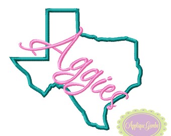 Aggies embroidery | Etsy