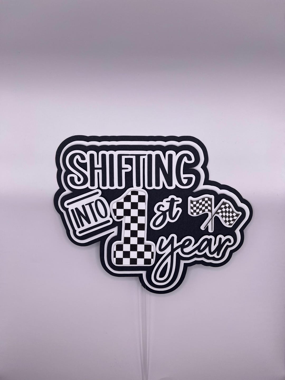 Shifting INTO 1st Year Birthday Cake Topper | Customizable - Etsy