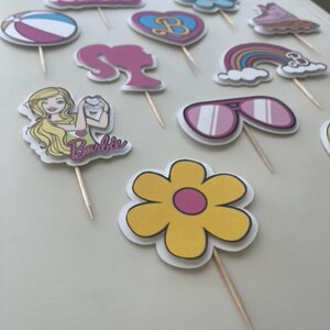 Pink Cupcake Toppers | Set of 12 - Etsy