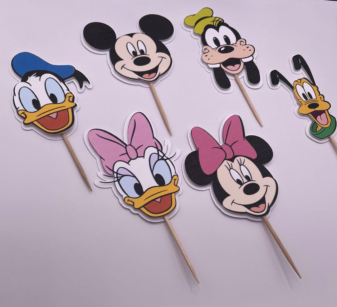 Mickey Cupcake Toppers | Set of 12 - Etsy