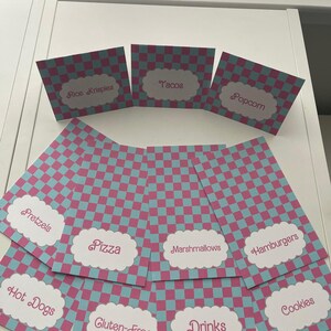 Girl Barbie Food Labels Set of 16 - Etsy