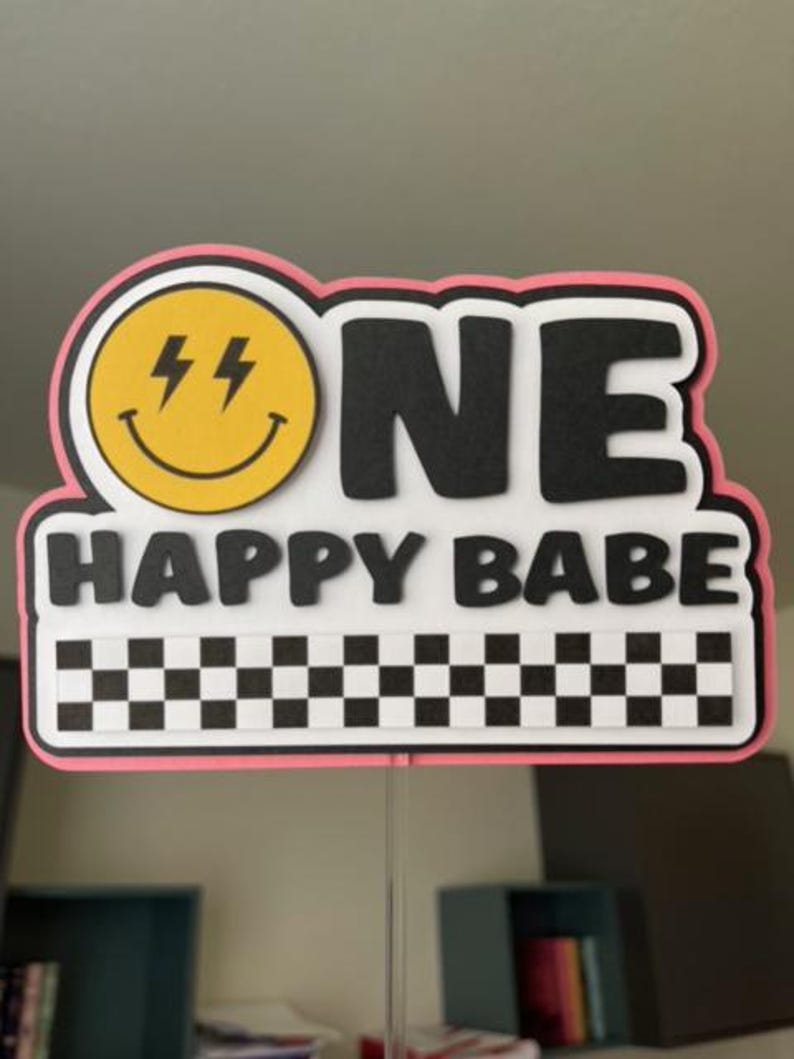 ONE Happy Babe Cake Topper | First Birthday - Etsy
