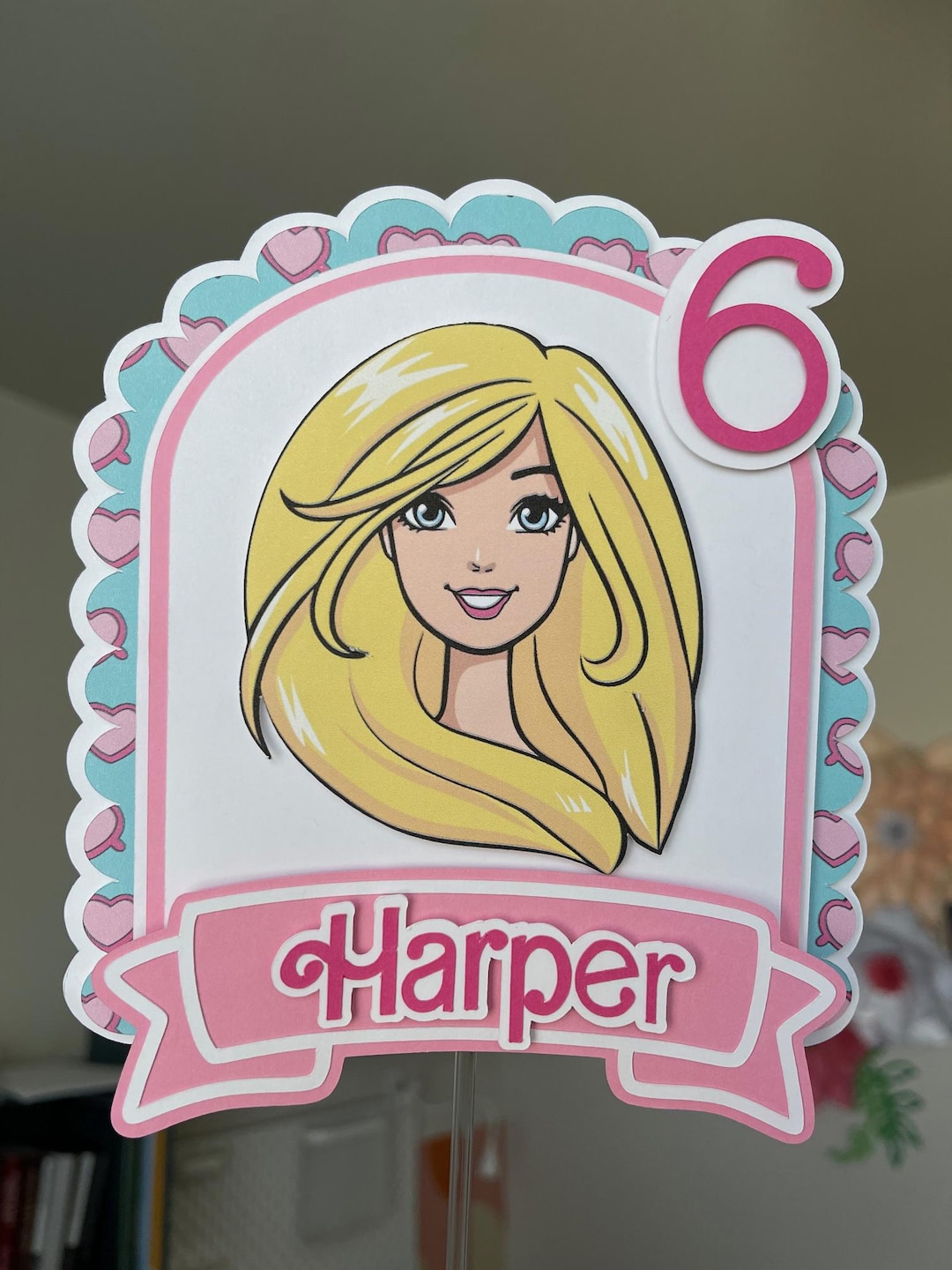 Pink Cake Topper | Cake Topper | Customizable - Etsy