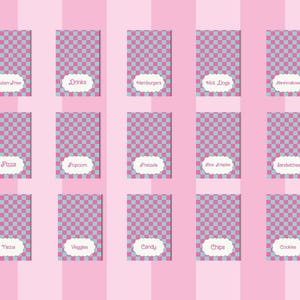 Girl Barbie Food Labels Set of 16 - Etsy