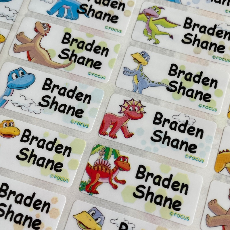 Dinosaur Name Tags - Etsy