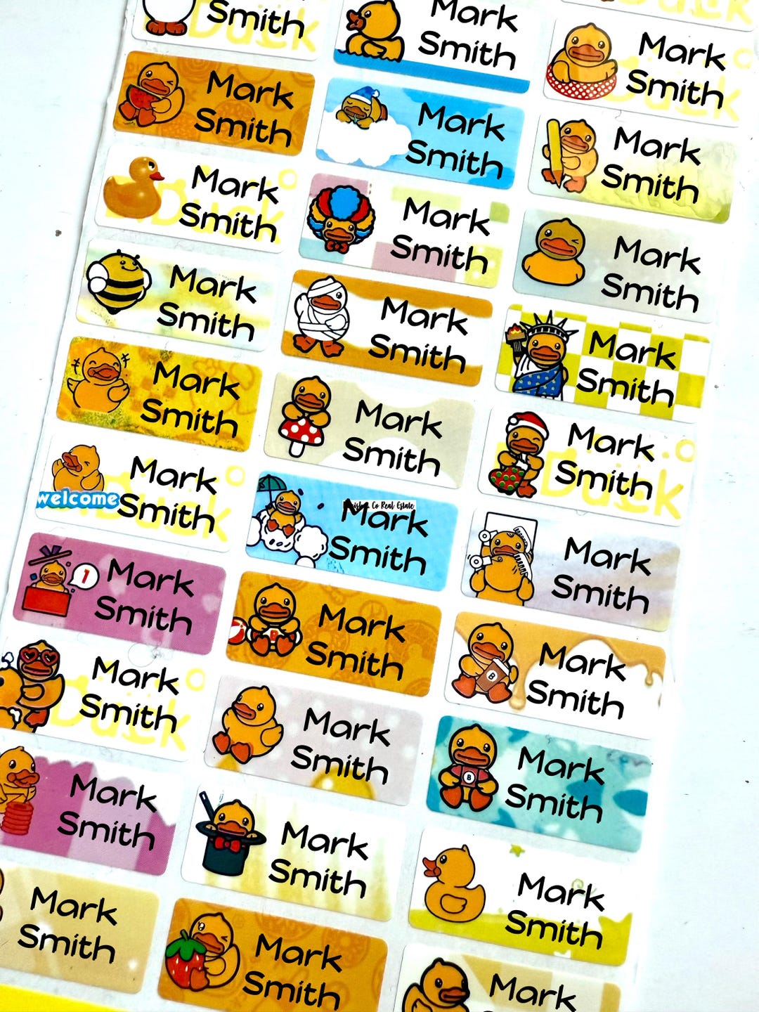 Duckling Stickers Name Label, School Label, Waterproof Label, Daycare ...