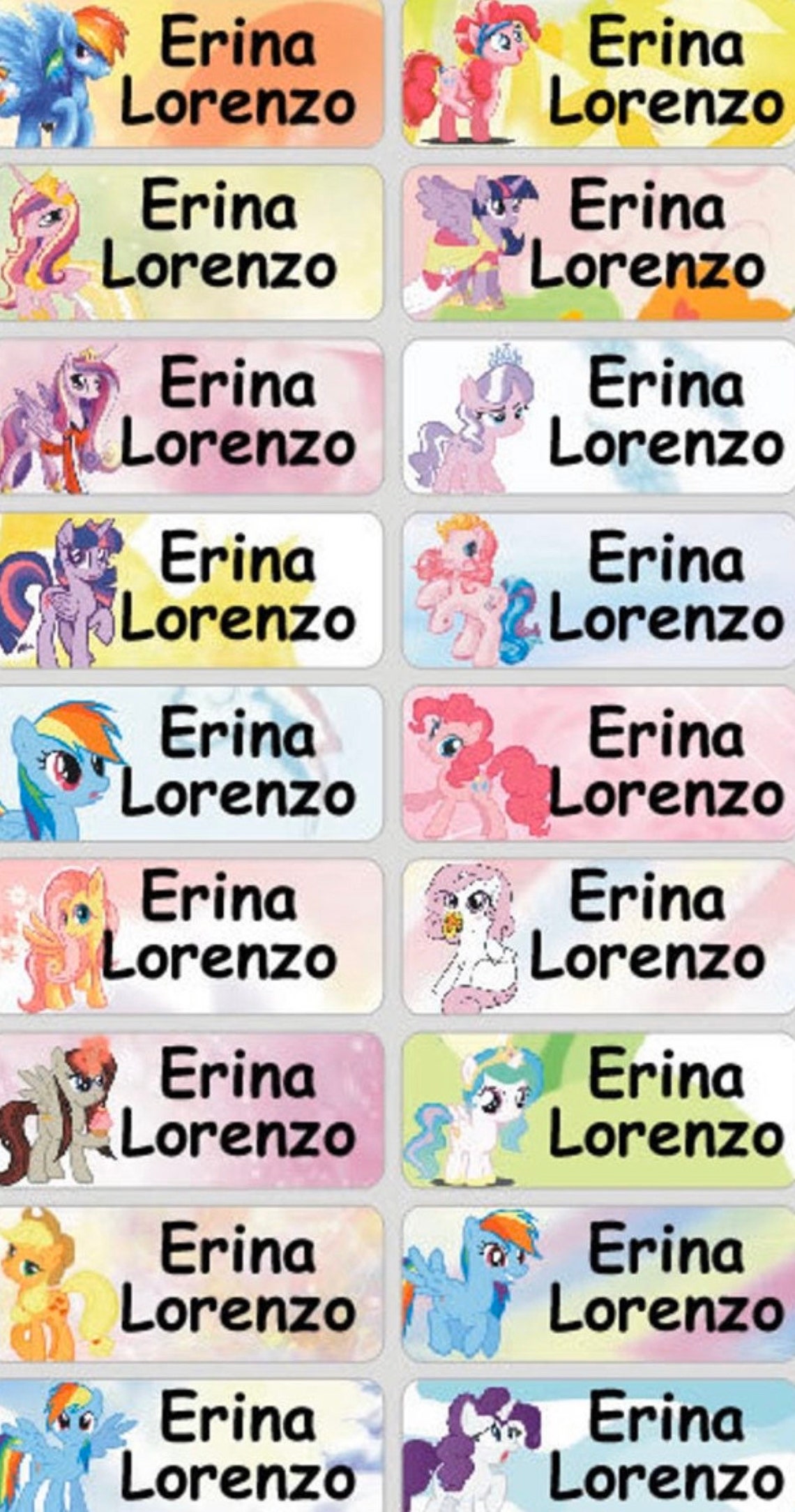 PONY Waterproof Name Label School Label Waterproof Label - Etsy