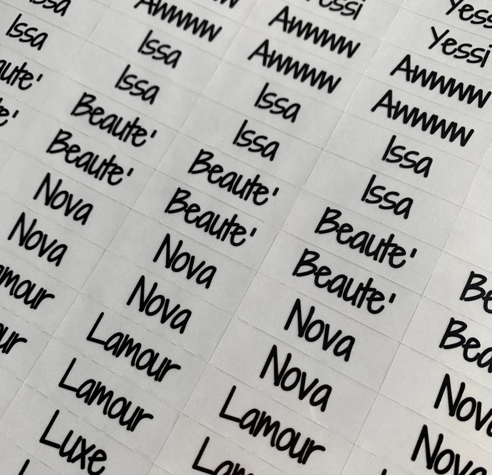 Eyelash Custom Name Case Stickers Labels Rectangle Clear - Etsy