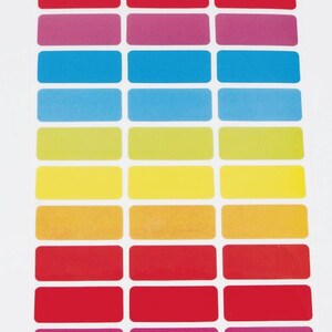 Rainbow Colors Name Label School Label Waterproof Label - Etsy
