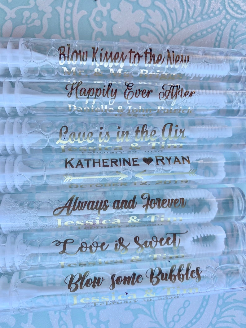 Personalized Wedding Bubbles Labels Bubble Wand Custom - Etsy