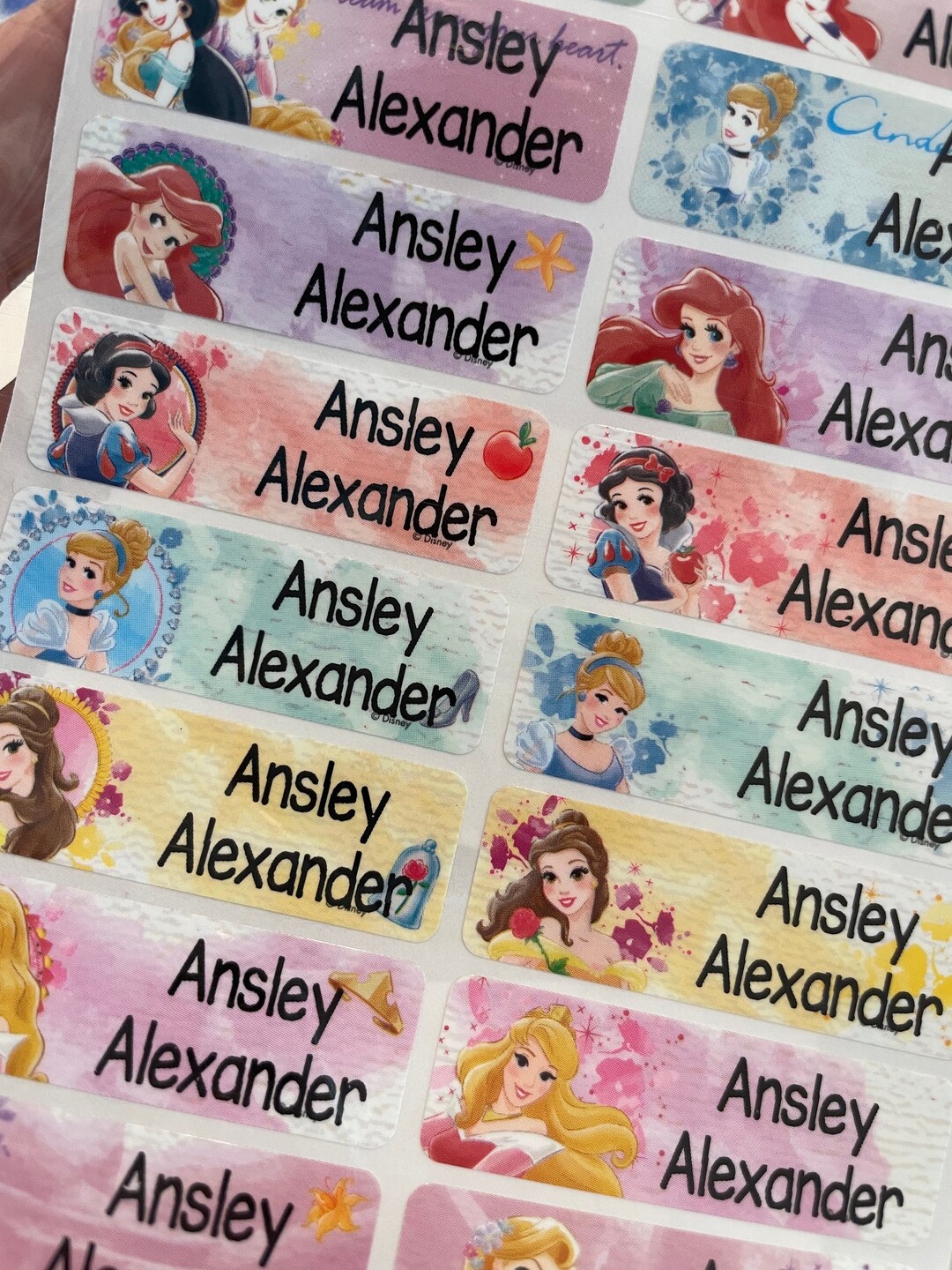Waterproof Princess Name Label, School Label, Waterproof Label, Daycare ...