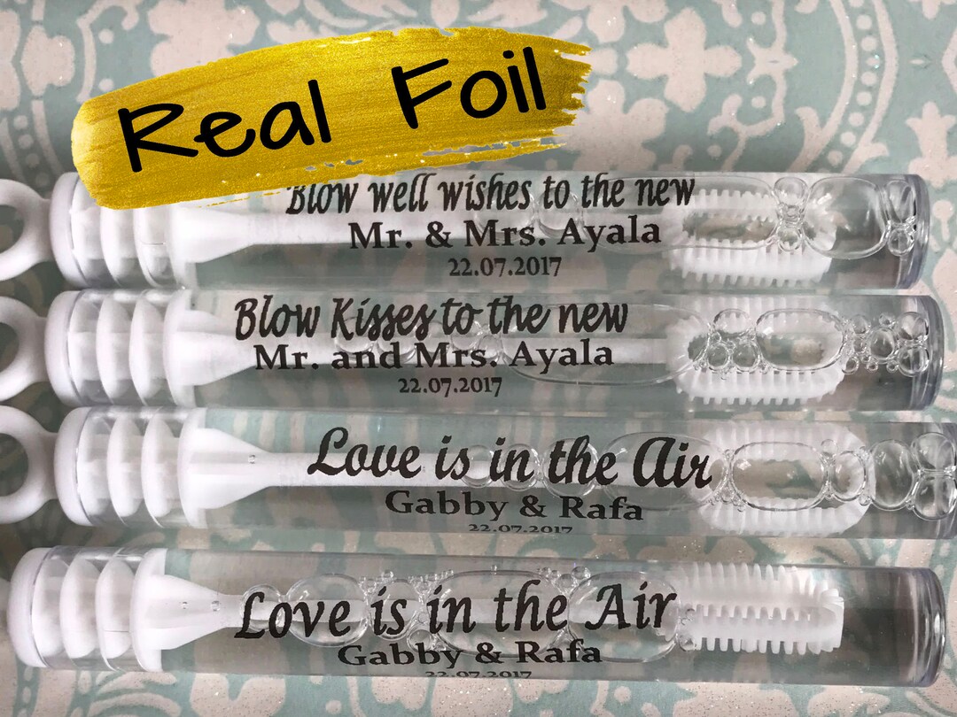 Personalized Wedding Bubble Labels, Foil Bubble Labels, Custom Wedding ...