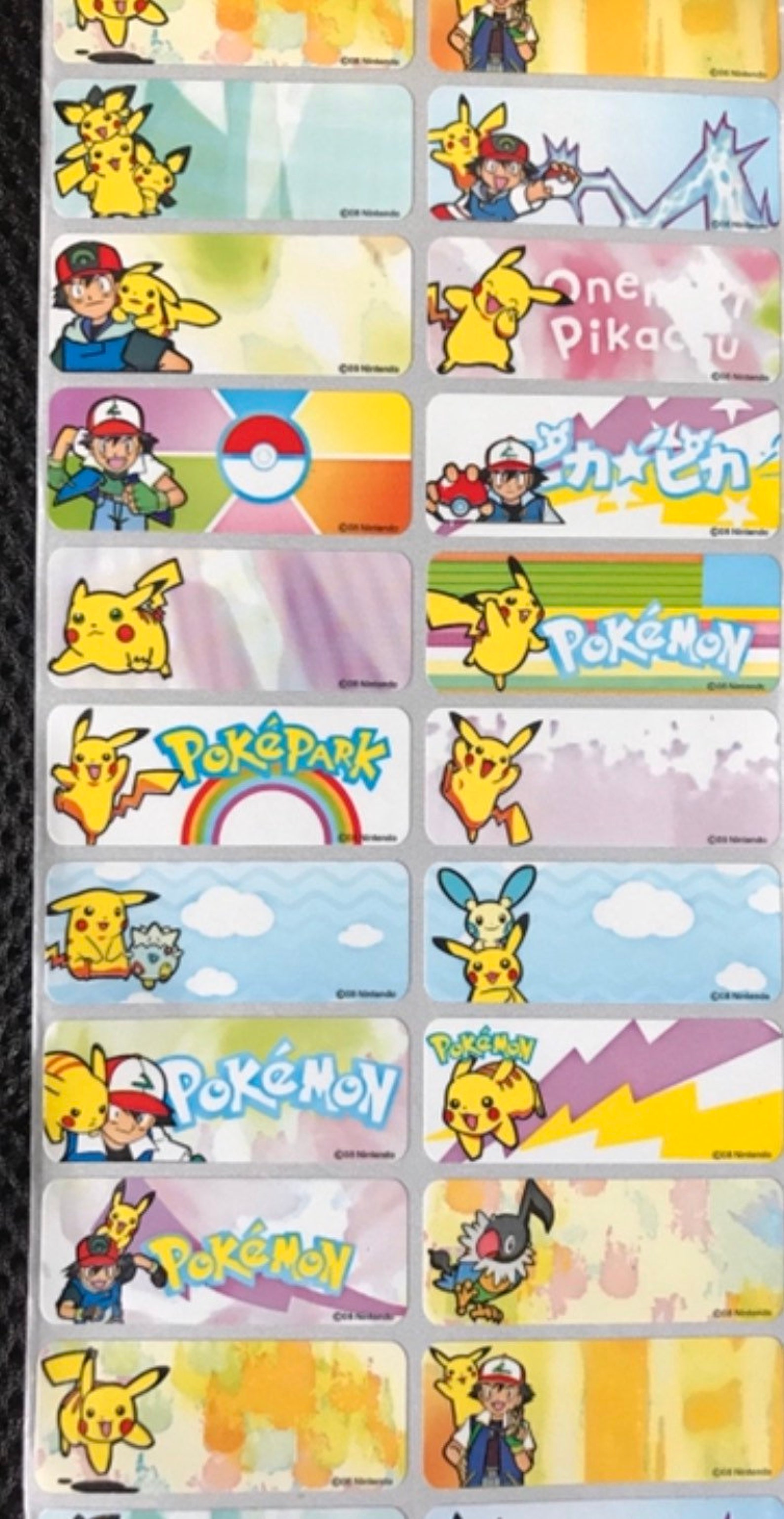 POKEMON PIKACHU Name Label School Label Waterproof Label | Etsy