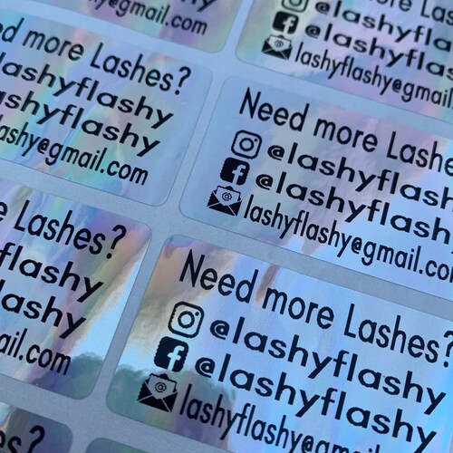 Eyelash Custom Name Case Stickers Labels Rectangle Clear | Etsy