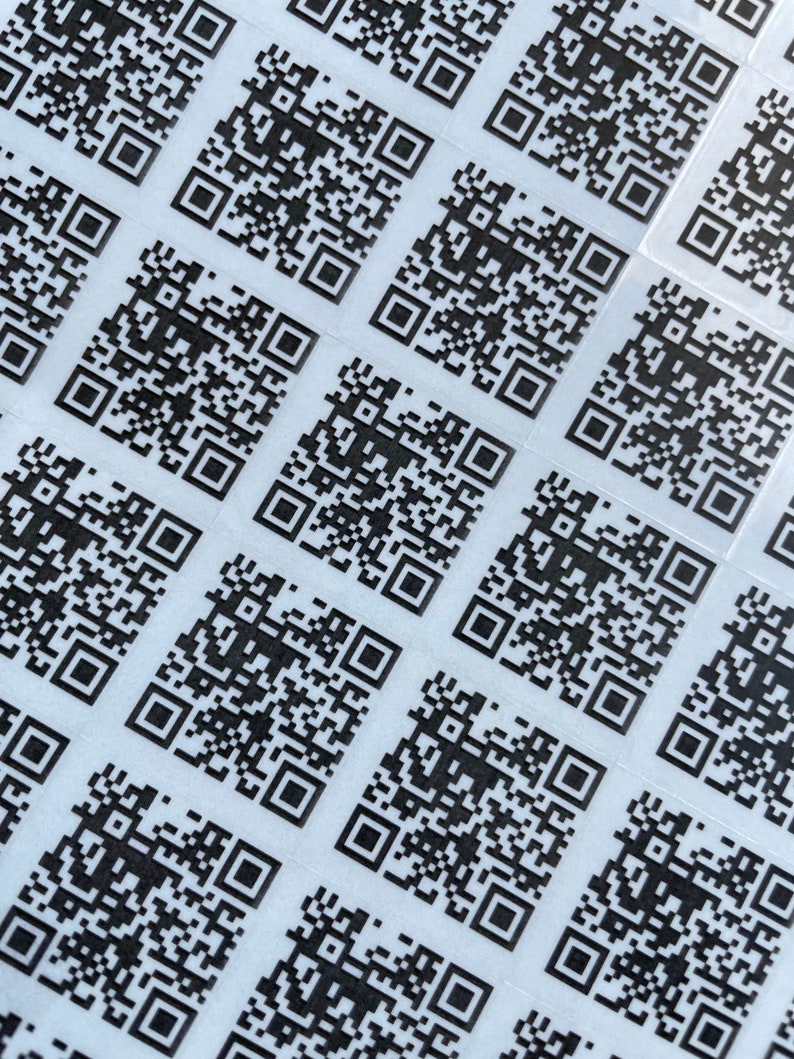 Personalized QR Code Stickers: Metallic Foil Business & Wedding Labels ...