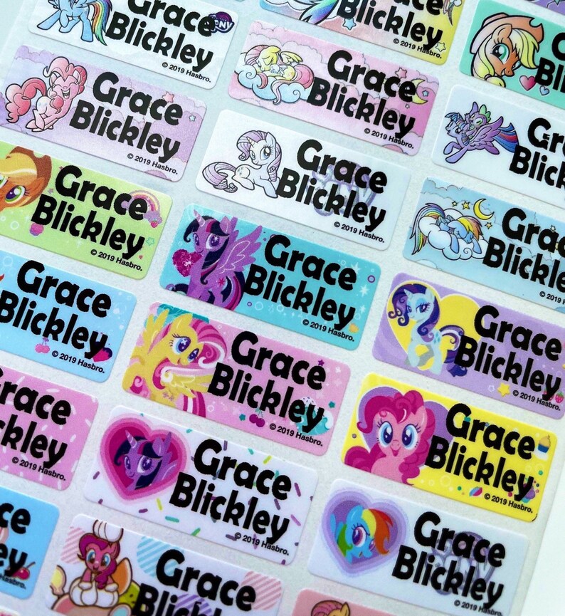PONY Waterproof Name Label School Label Waterproof Label - Etsy