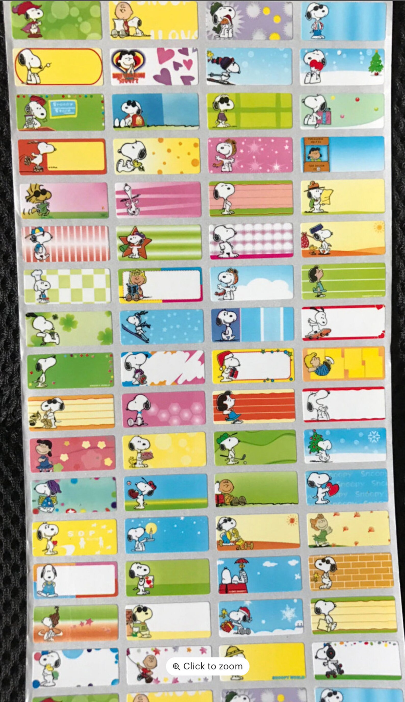 PEANUTS SNOOPY Name Label School Label Waterproof Label | Etsy