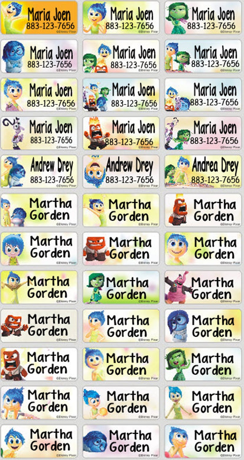 INSIDE OUT Name Label School Label Waterproof Label Daycare | Etsy