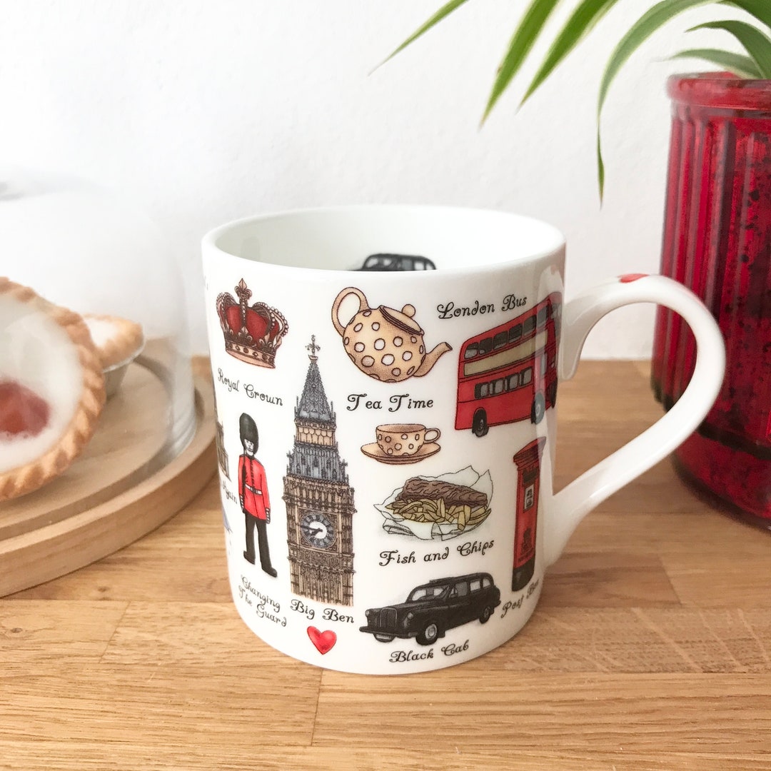 London Bone China Mug Taxi Inside - Etsy