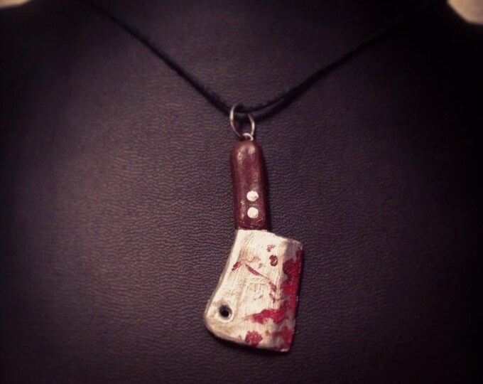 Bloody Meat Cleaver Necklace - Etsy