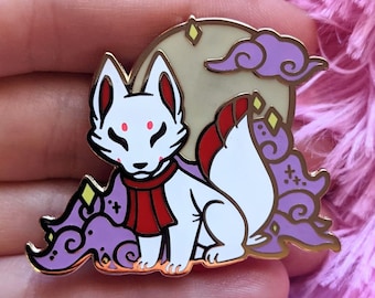 Kitsune Enamel Pin - Etsy