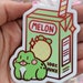 Melon Juice Box Frog Frog Sticker - Etsy