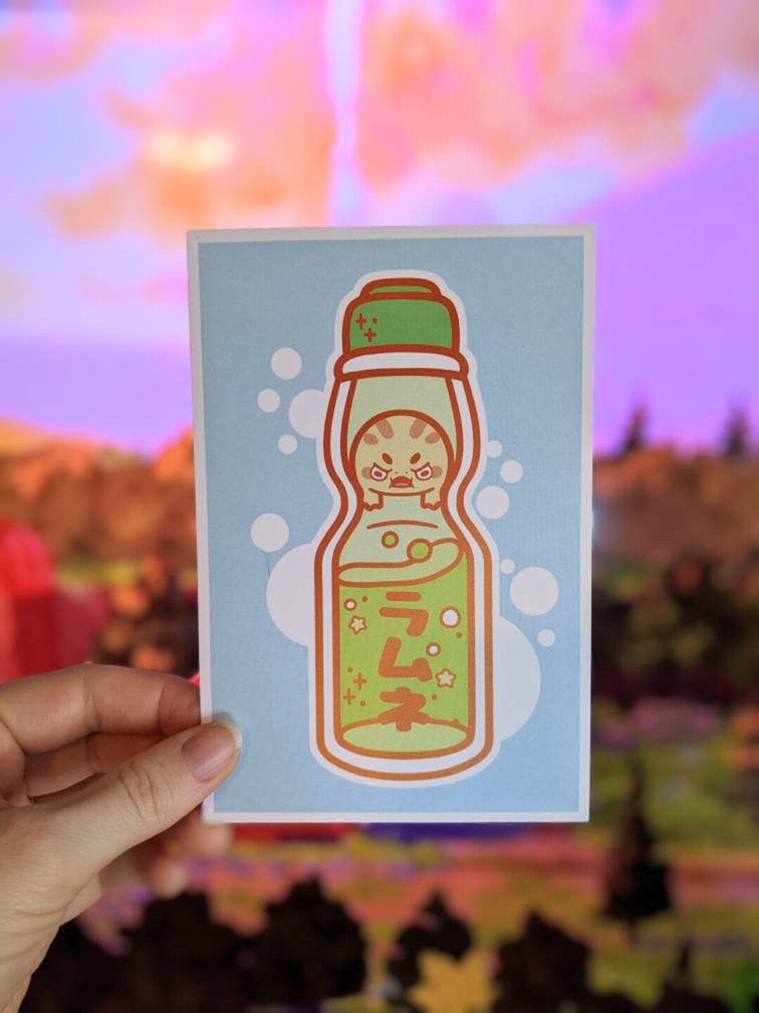 Ramune Frog Print - Etsy