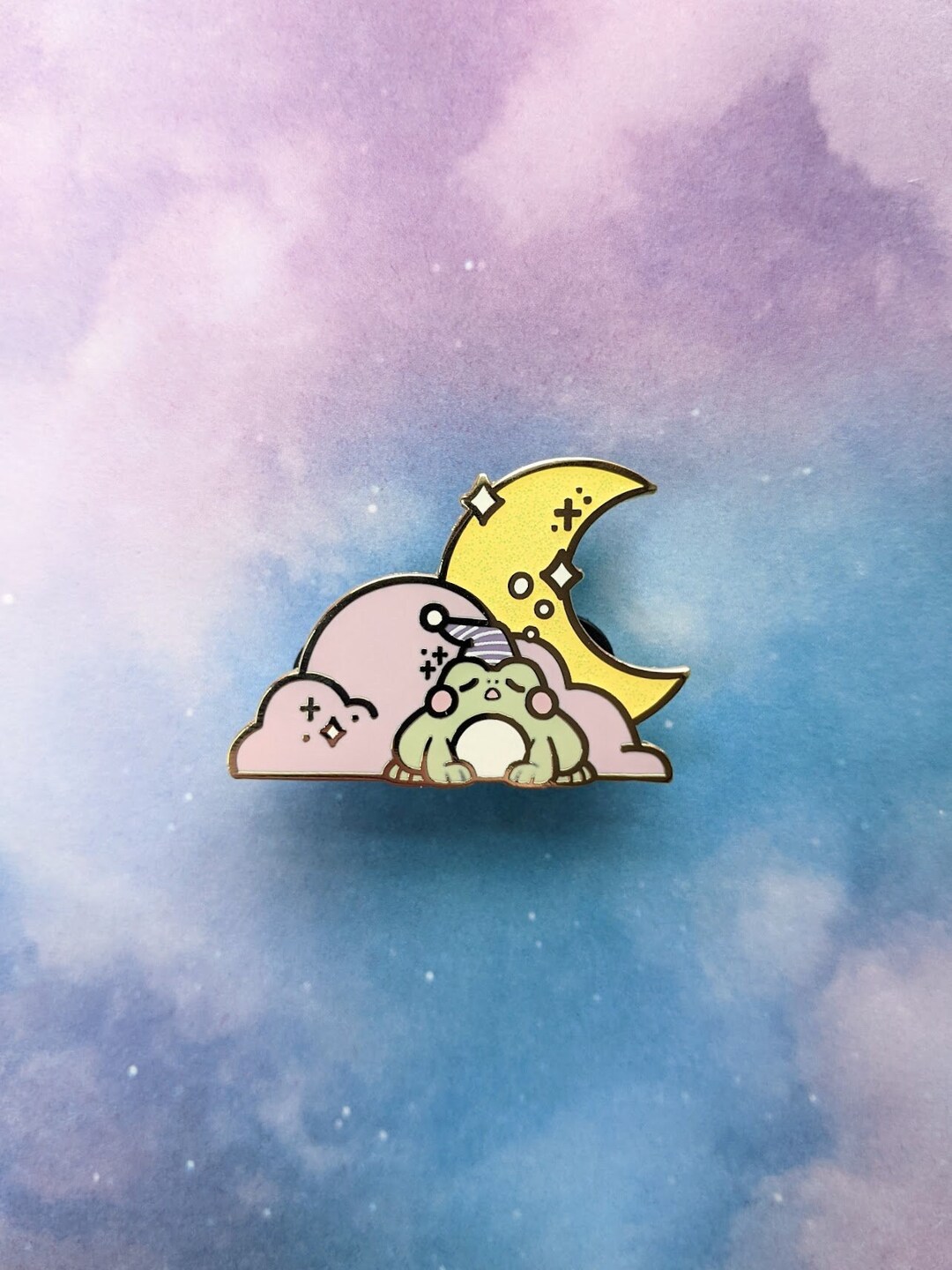 Sleepy Time Frog Hard Enamel Pin - Etsy