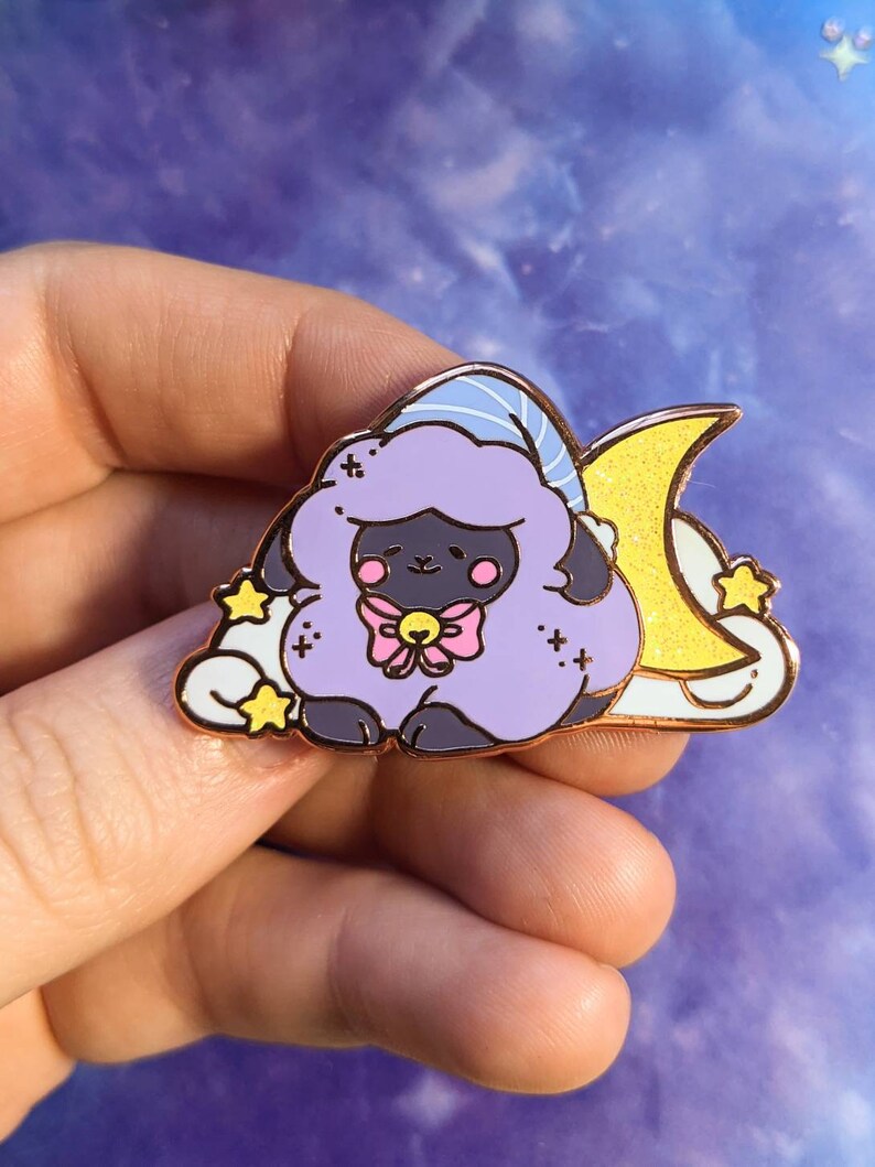 Purple Sheep Hard Enamel Pin - Etsy