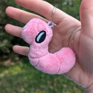 Worm Plush Keychain - Etsy