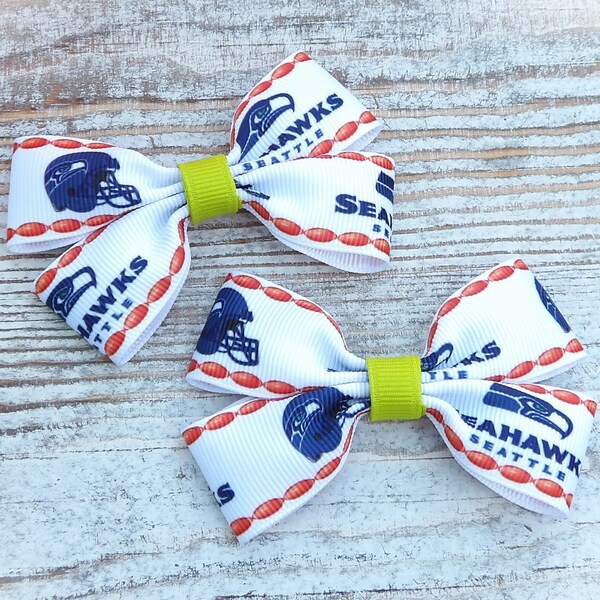 Seattle Seahawks Bow - Etsy