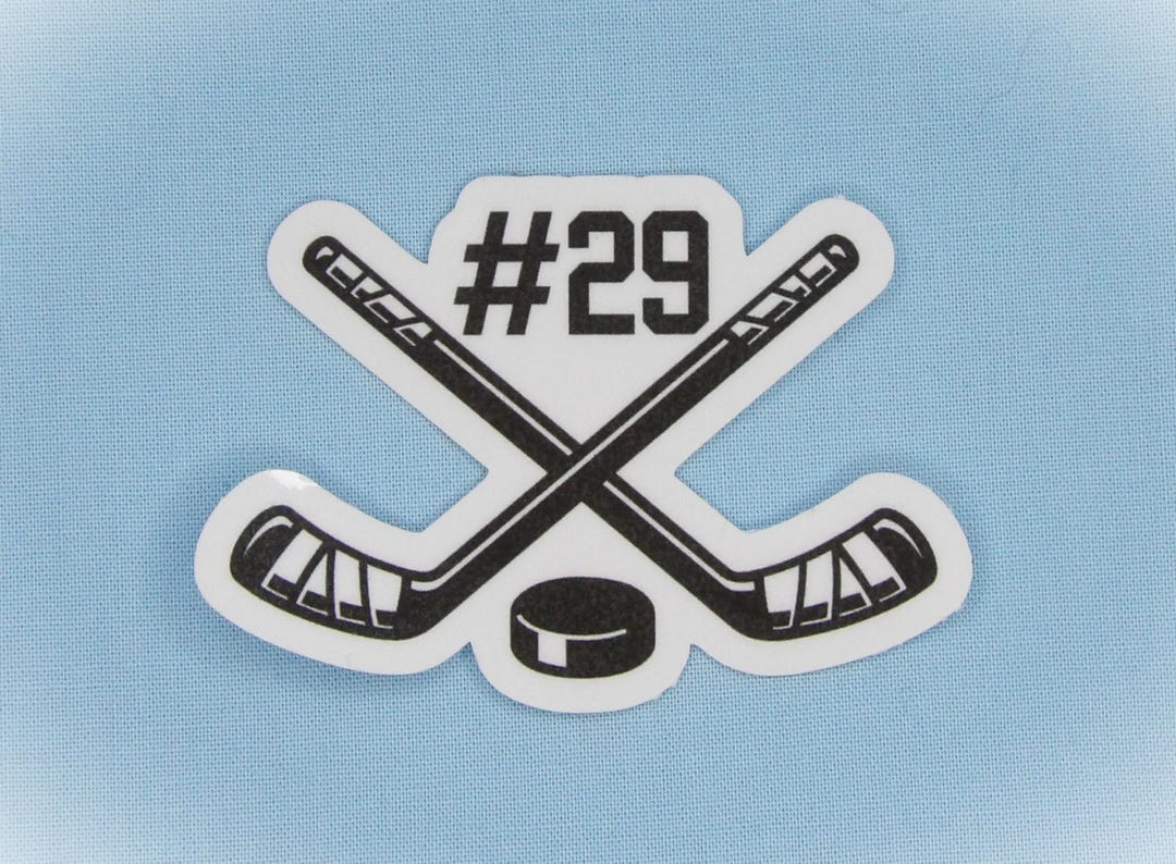 Custom Hockey Number Sticker, Hockey Player Sticker, Custom Sticker ...
