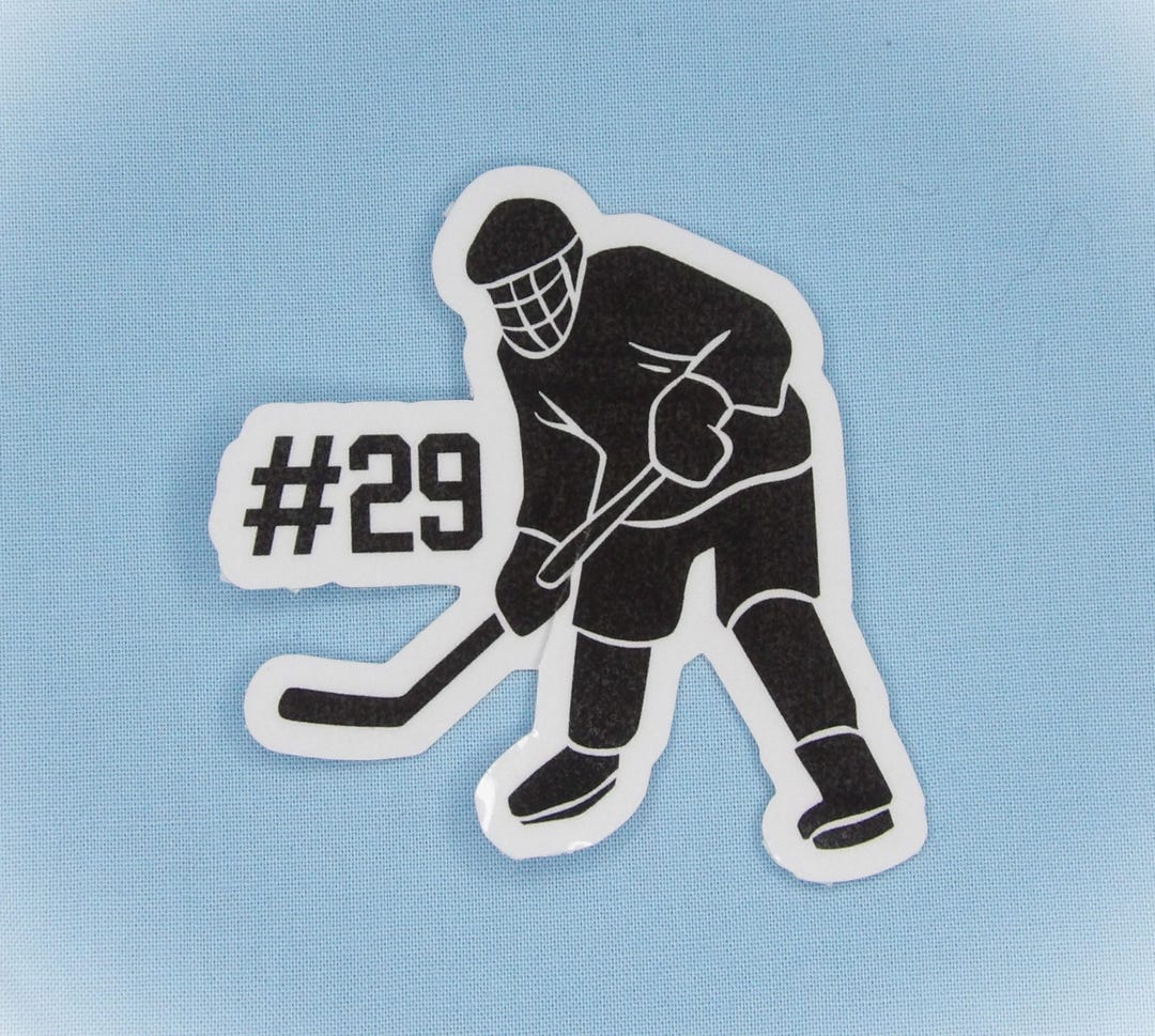 Custom Hockey Sticker, Hockey Player Sticker, Custom Color Sticker ...