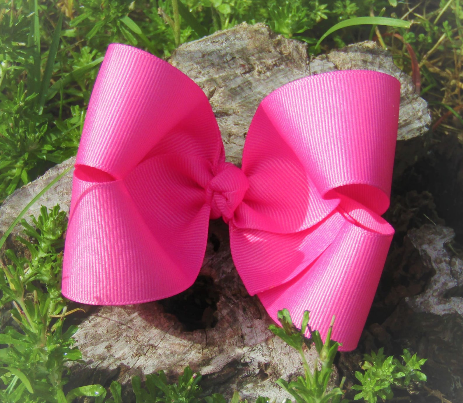 Pink Boutique Bow Pink Hair Bow Twisted Knot Bow Classic | Etsy