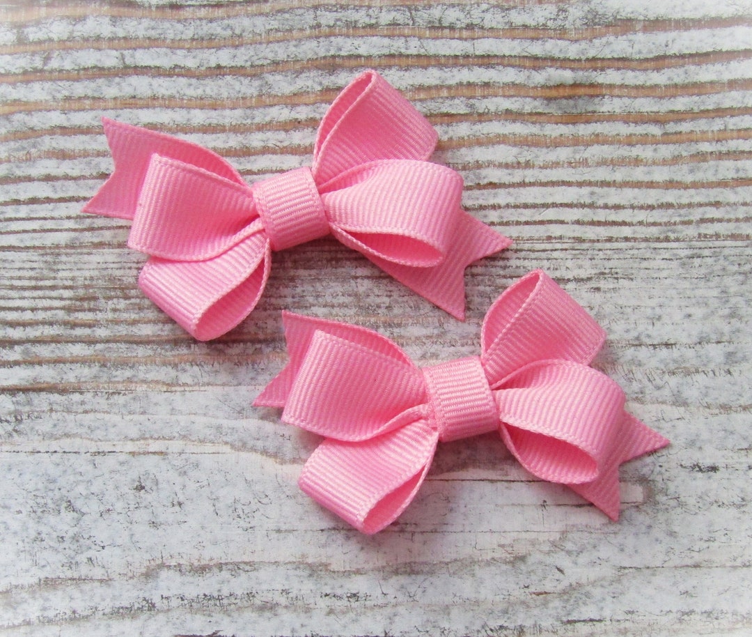 Pink Pinwheel Bow Tiny Pink Bow Pink Baby Bow 2 Inch Bow - Etsy