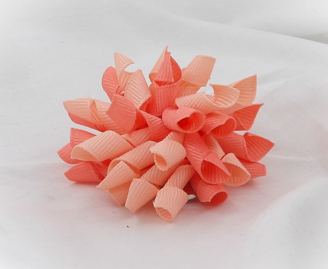 Coral Korker Bow, Pigtails, Dark & Light Coral, Small Korker Bow, Large ...