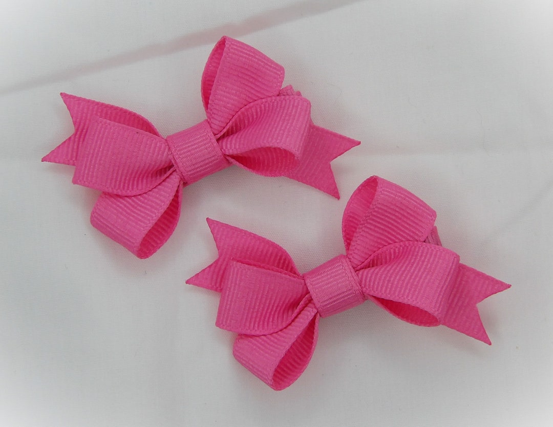 Hot Pink Pinwheel Bow, Tiny Pink Bow, Pink Baby Bow, 2 Inch Bow, Pink ...