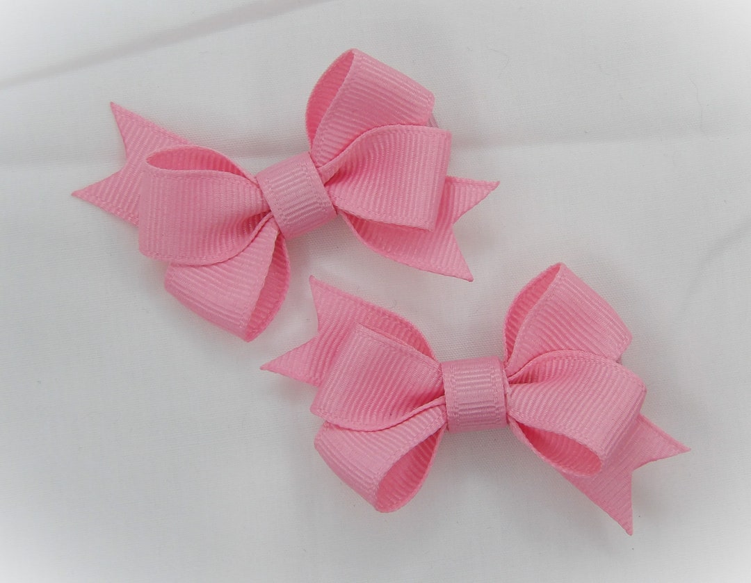 Pink Pinwheel Bow, Tiny Pink Bow, Pink Baby Bow, 2 Inch Bow, Pink ...