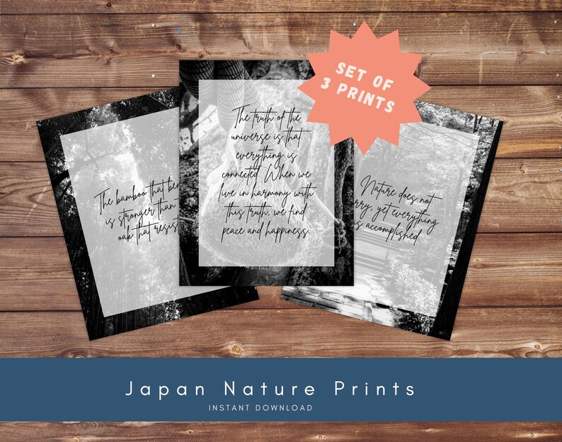 Japanese Nature | Japanese Quotes | Photographic Wall Art | Monochrome ...